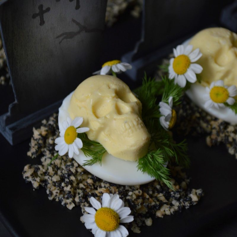 Laid to Rest Deviled Eggs - Ghoul at Heart